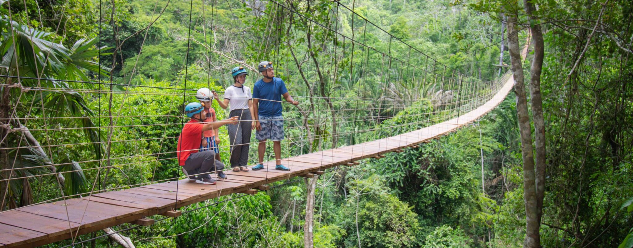 Rainforest Bridges in the Sky w/ Cave Tubing - Dark Night Cave Tubing ...