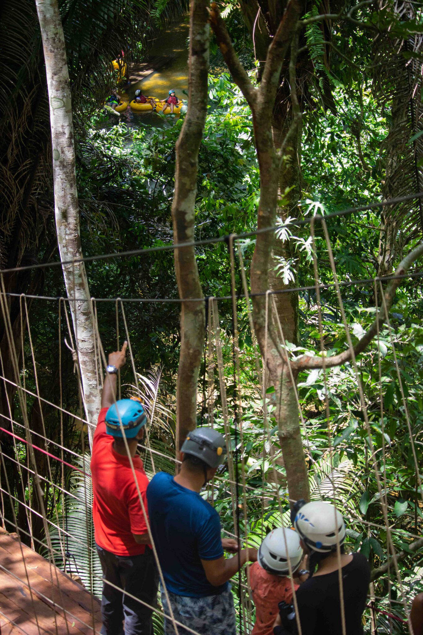 Rainforest Bridges in the Sky w/ Cave Tubing - Dark Night Cave Tubing ...