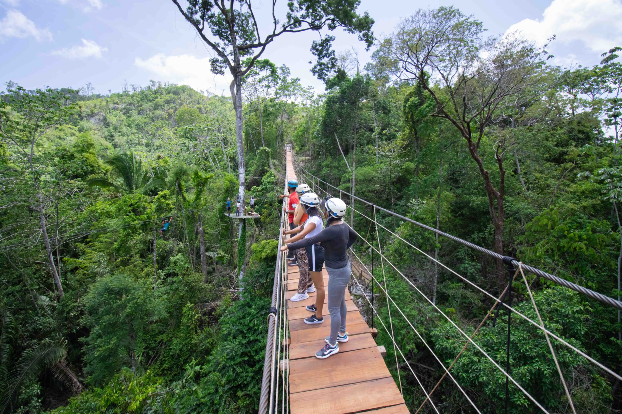Rainforest Bridges in the Sky w/ Cave Tubing - Dark Night Cave Tubing ...